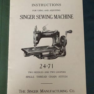 Rare Singer Sewing Machine 24-71 Manual - Etsy