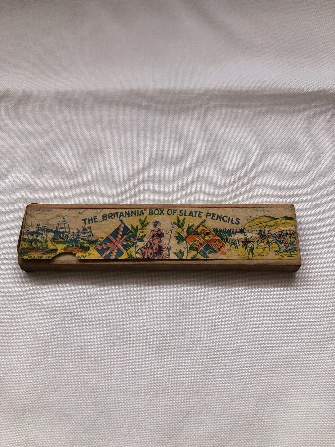 Vintage Britannia Slate Pencils Box: Antique German-made School ...