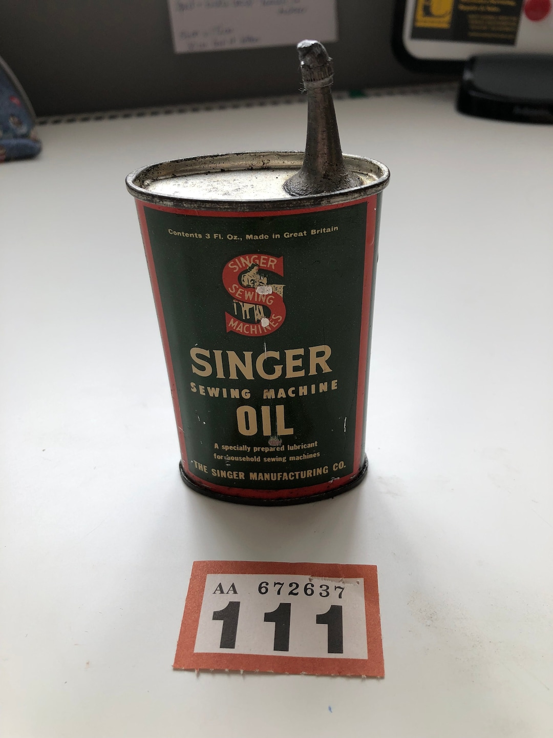 Vintage Singer Oil Can - Etsy