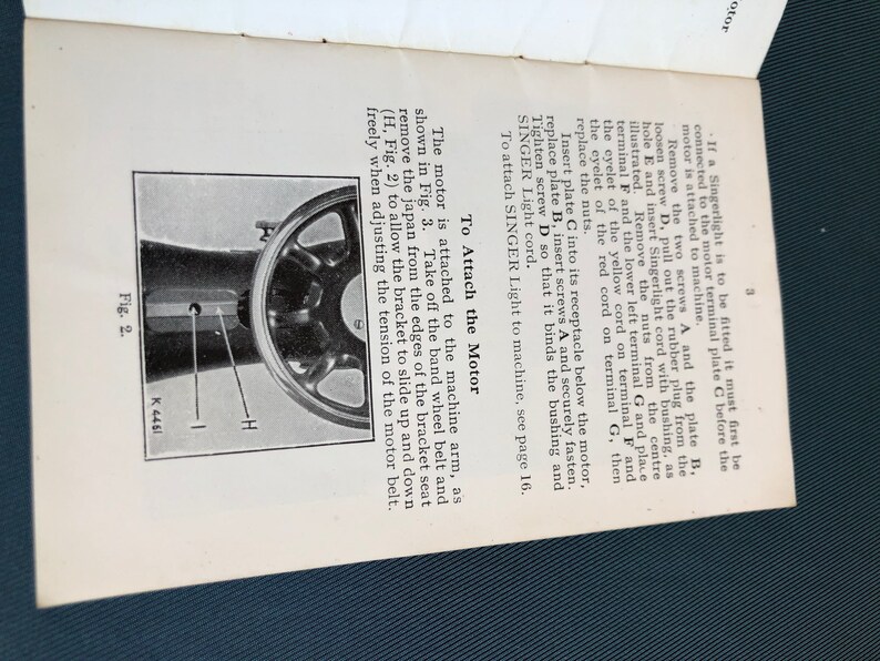 Singer Sewing Machine BAK Electric Motor Manual - Etsy