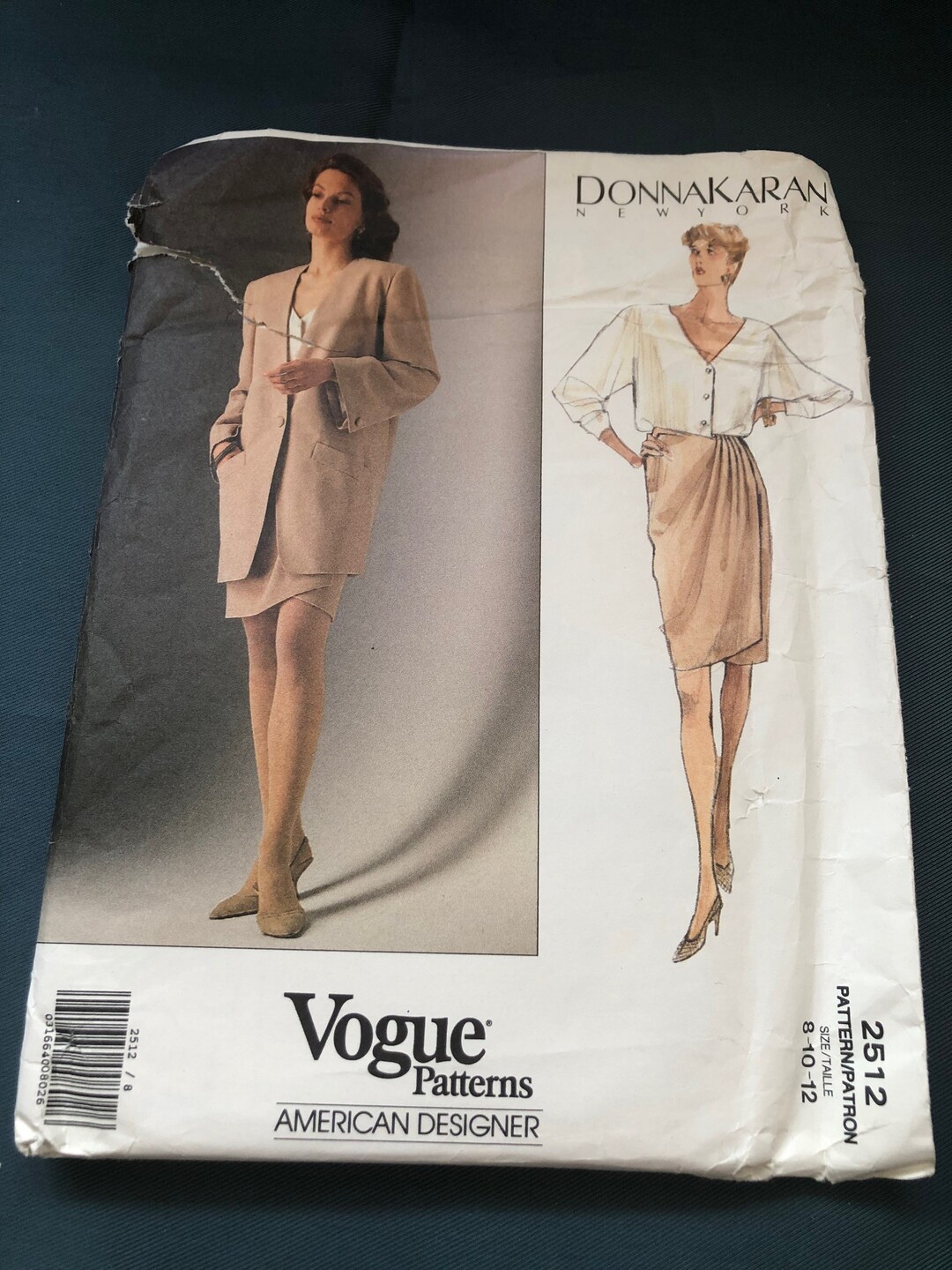 Donna Karan Vogue 2512 Sewing Pattern: Jacket, Top & Skirt (size 8-12 ...