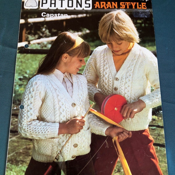 Childrens Aran Knitting Patterns - Etsy UK