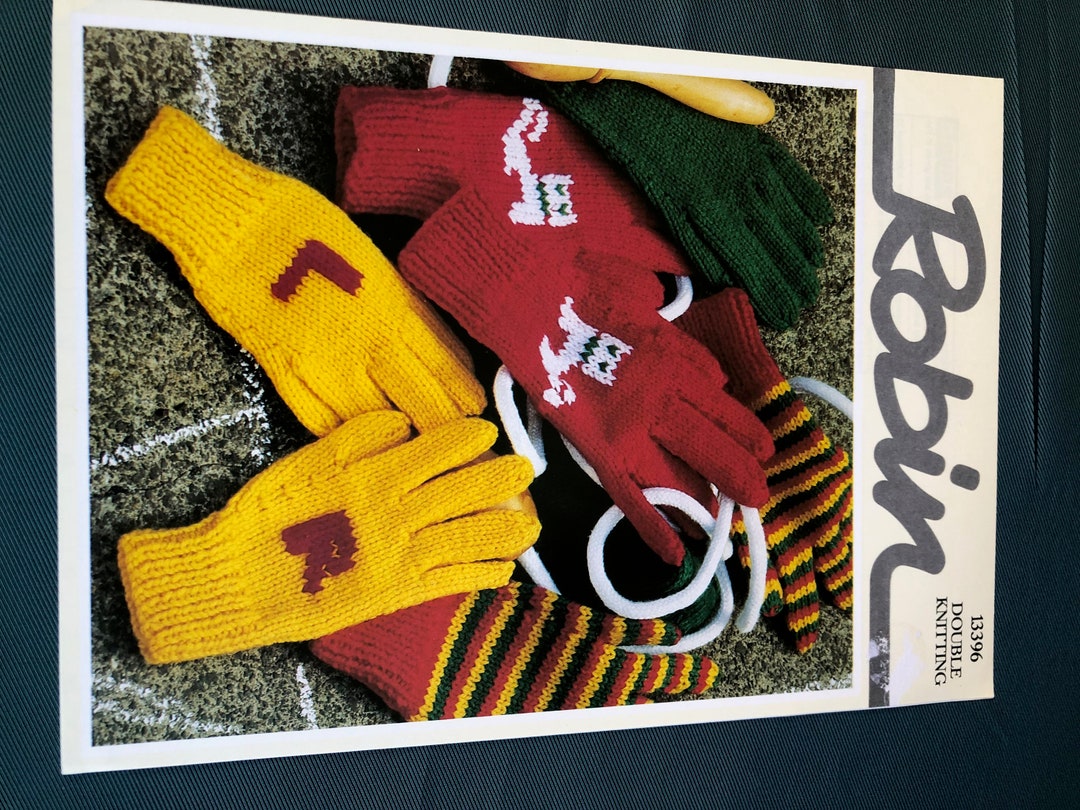 Paper, Vintage Knitting Pattern, Robin, Gloves, Pattern No. 13396 - Etsy