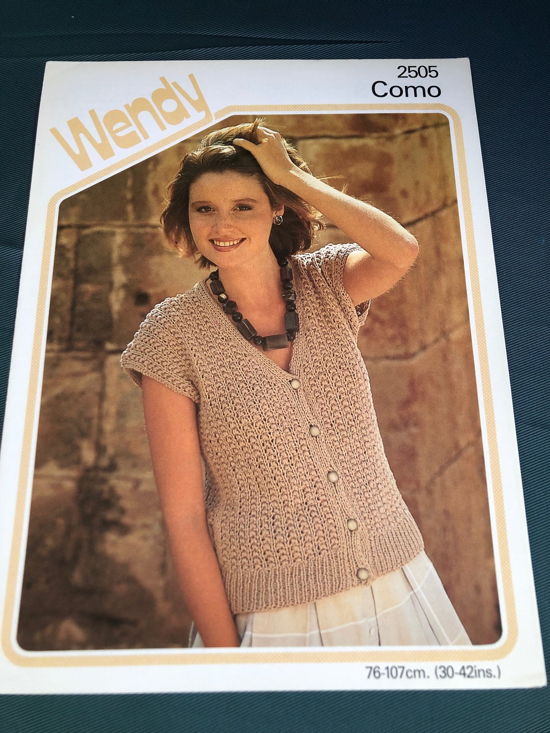 Paper Vintage Knitting Pattern Wendy Como 2505 - Etsy