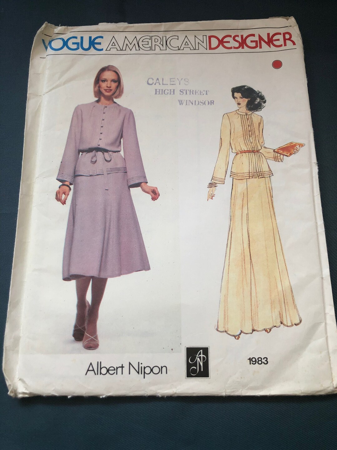 Vogue 1983 Albert Nipon Sewing Pattern: Ladies Top and Skirt, Size 8 - Etsy