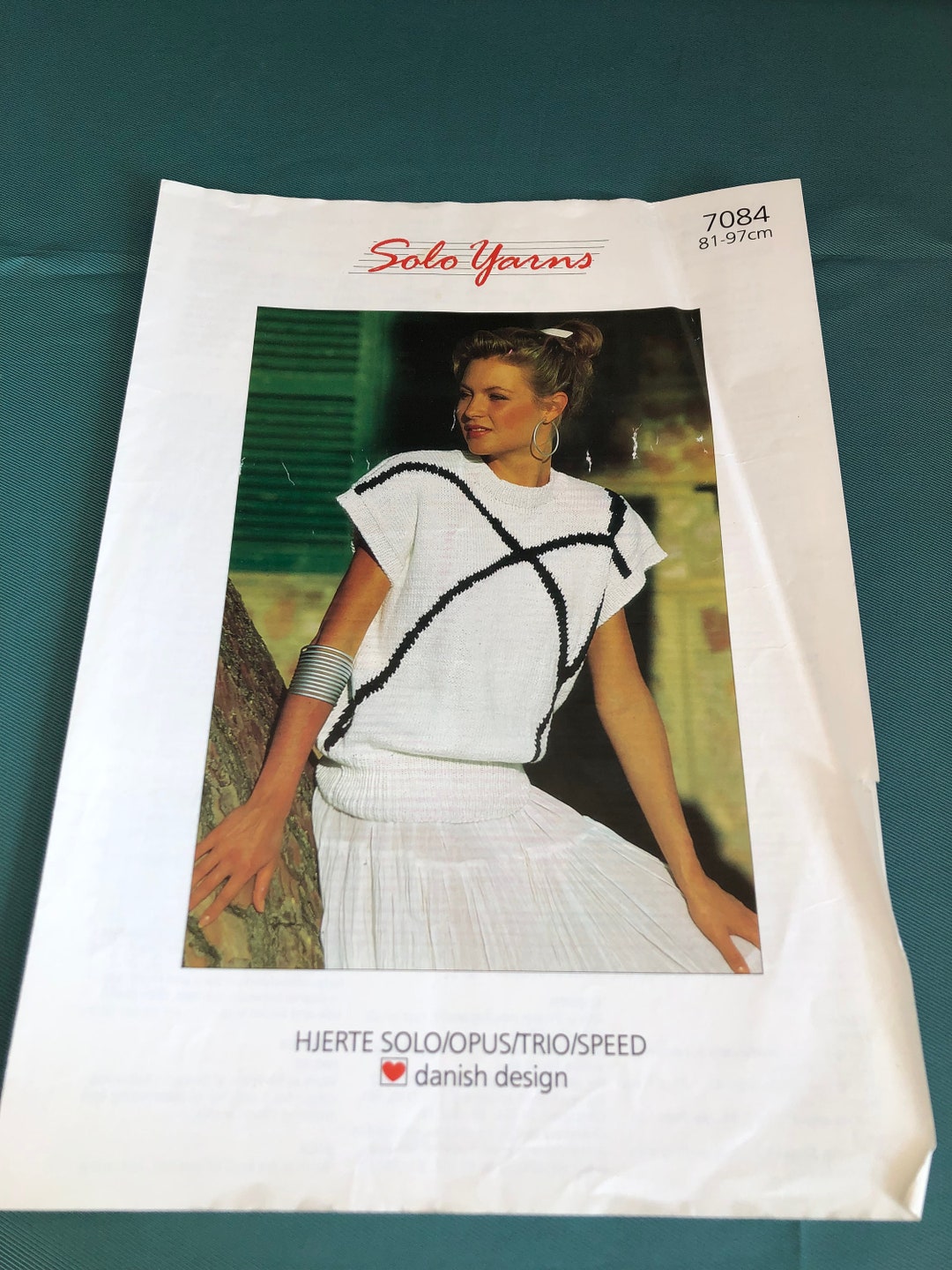 Paper Vintage Knitting Pattern Solo Yarns 7084 - Etsy