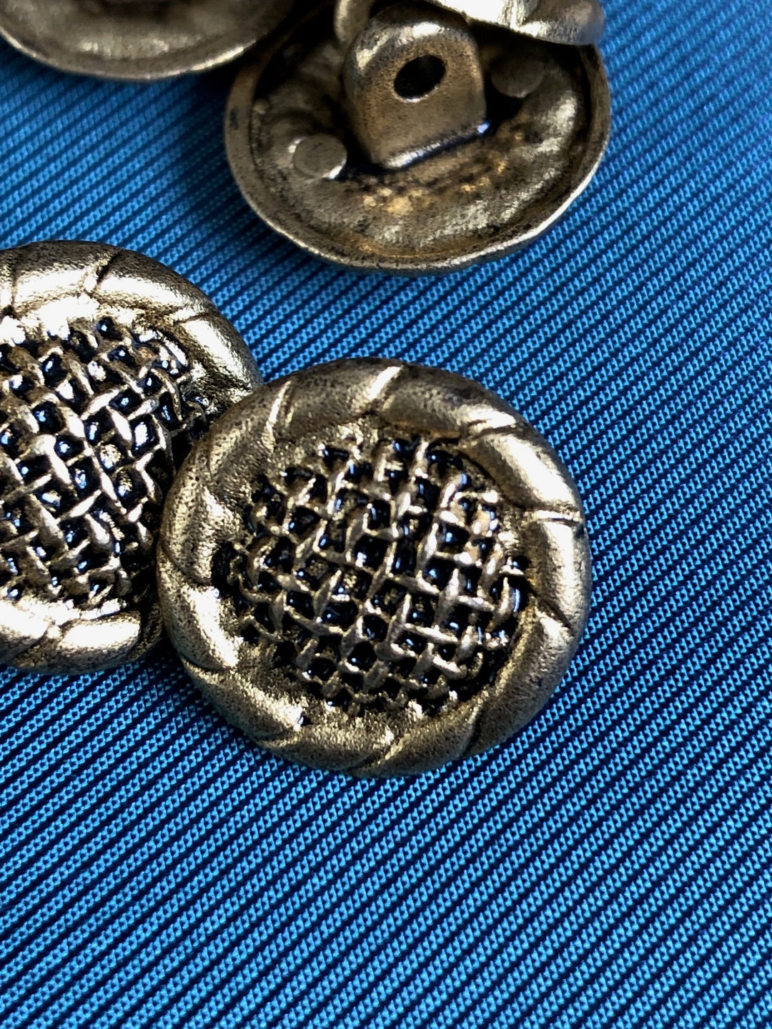 Buttons, Vintage Old Gold Coloured Buttons - Etsy