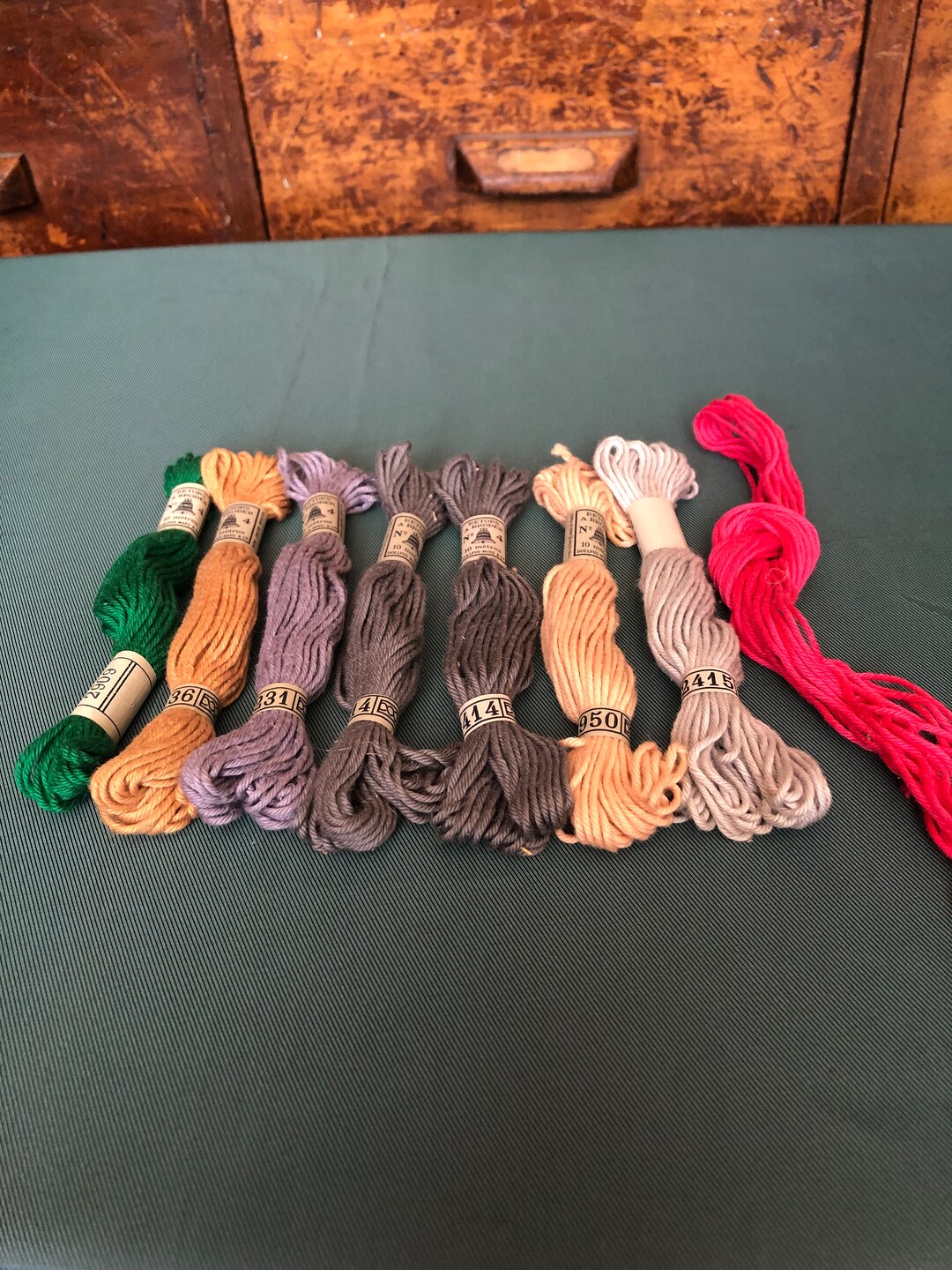7 Skeins of Various Coloured Vintage French Cotton Embroidery Thread - Etsy