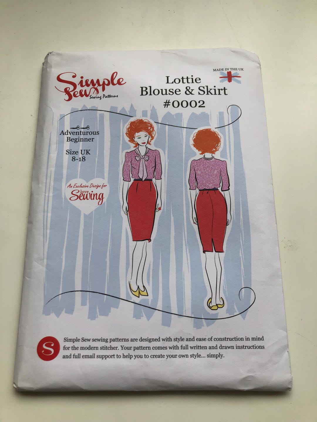 The Lottie Blouse and Shirt Pattern, UNCUT, Factory Folded Simply Sew ...