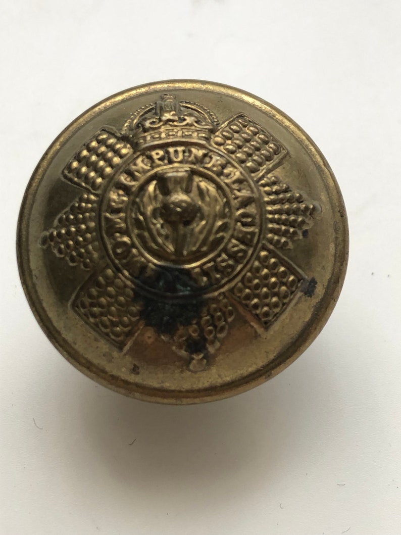 British Military Brass Buttons, Scots Guards Regiment Tunic Button - Etsy