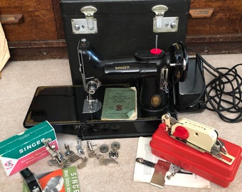 Singer 221K Featherweight Electric Sewing Machine - Etsy