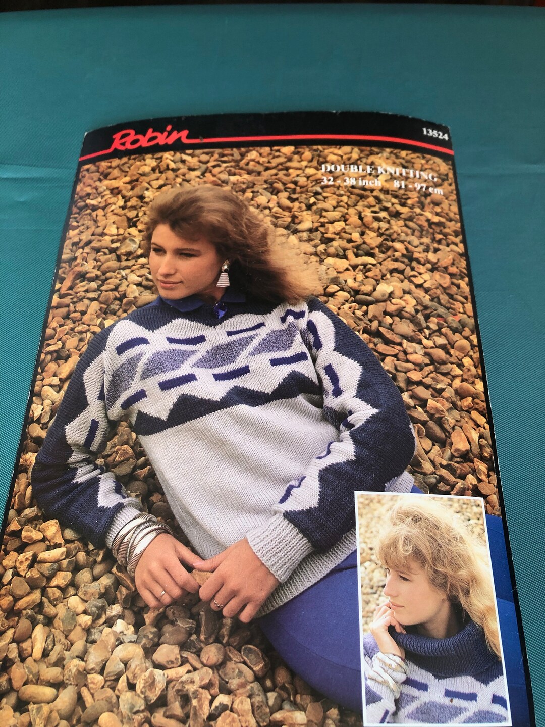 Paper Vintage Knitting Pattern Robin 13524 - Etsy