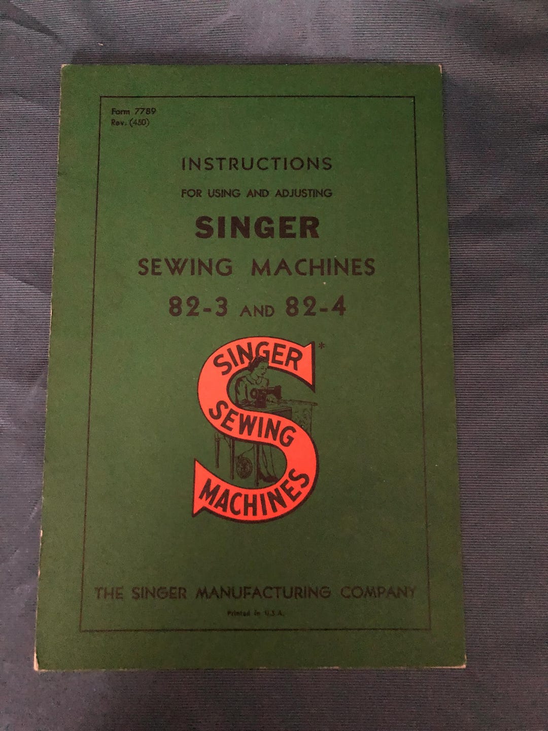 Rare Singer Sewing Machine 82-3 and 82-4 Manual - Etsy