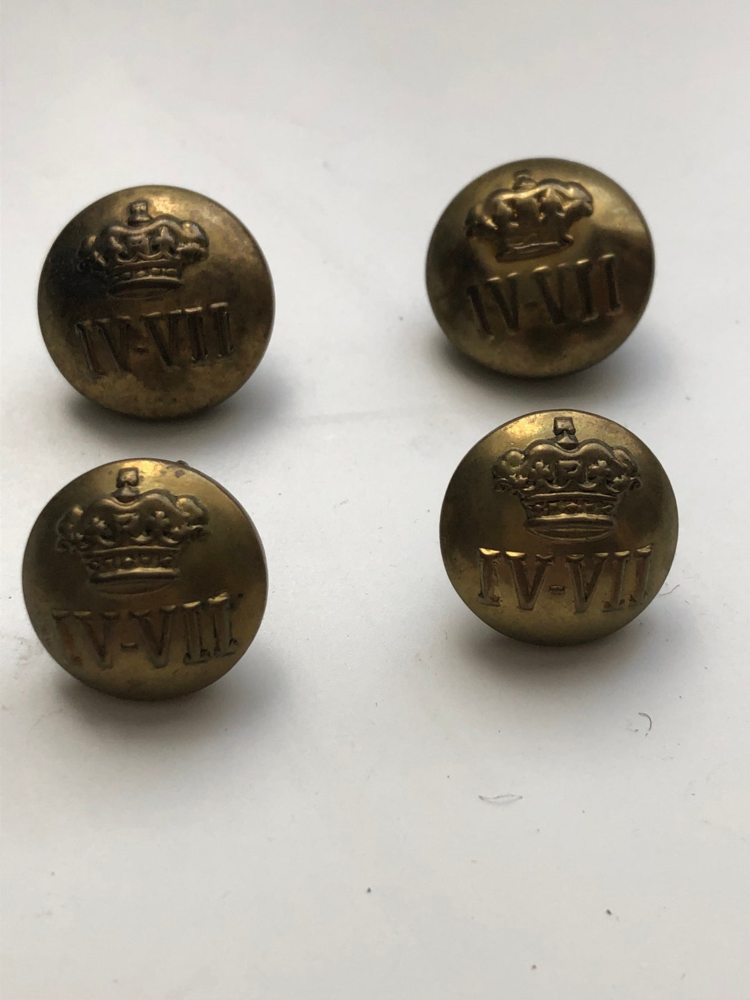 WW2 British Military Brass Buttons, 4th / 7th Royal Dragoon Guards ...