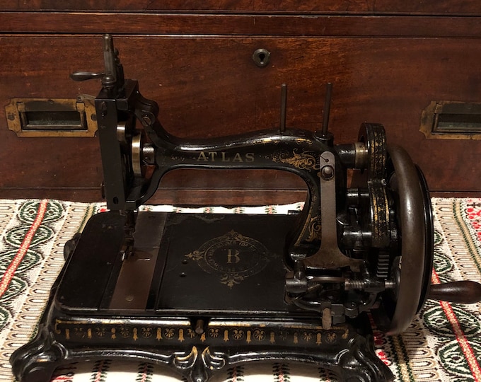Atlas B Brunswick Sewing Machine - Antique - Etsy