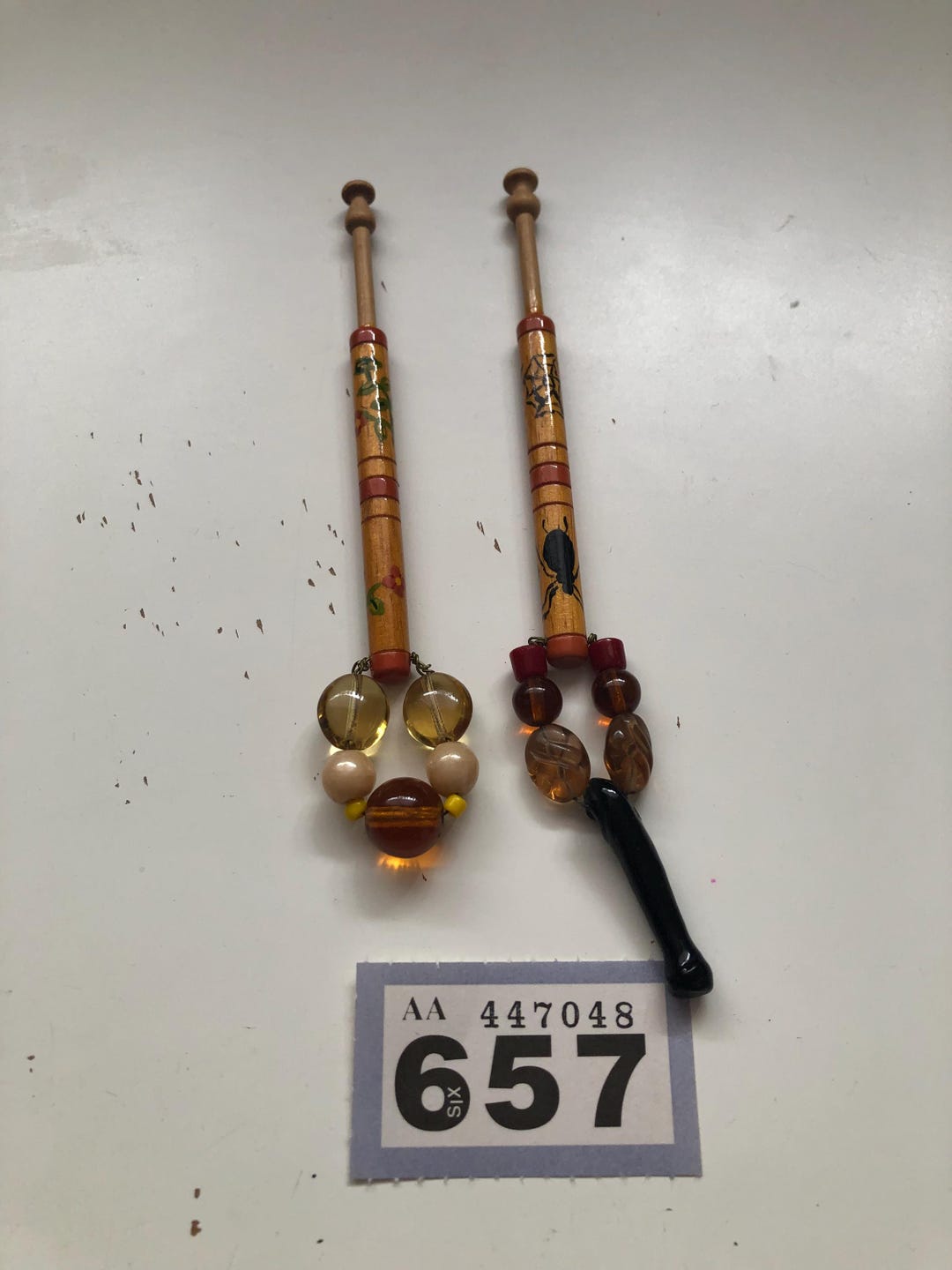 Hand Decorated Lacemaking Bobbins, Wooden, Vintage - Etsy