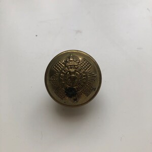 British Military Brass Buttons, Scots Guards Regiment Tunic Button - Etsy