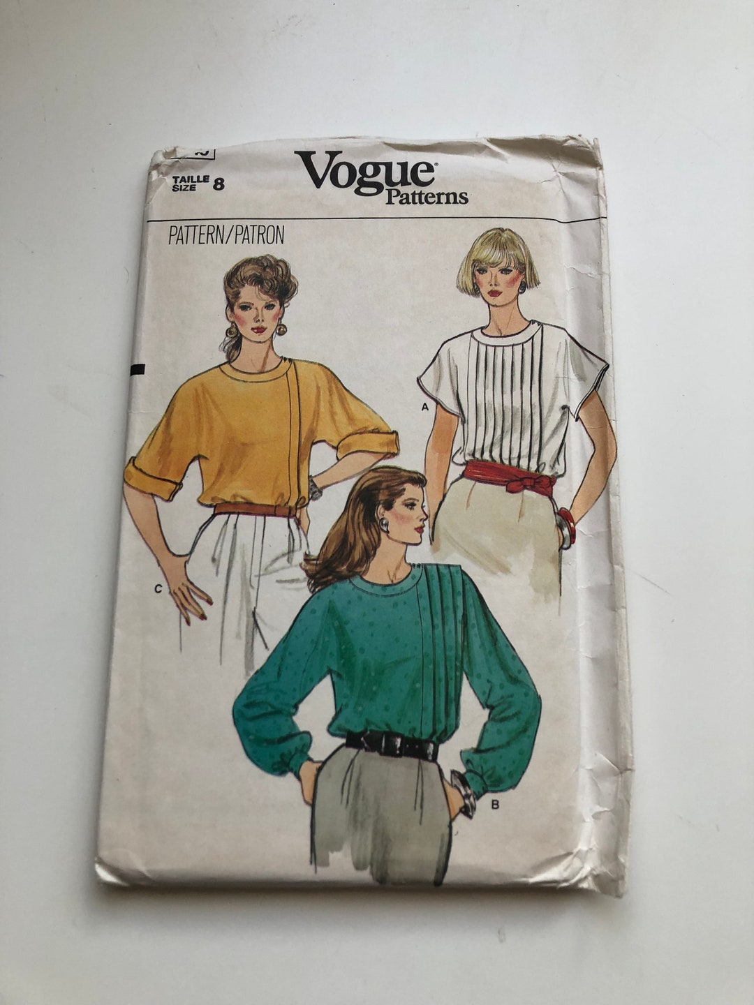 Vogue 8745 Sewing Pattern, Factory Folded Ladies Blouse - Etsy