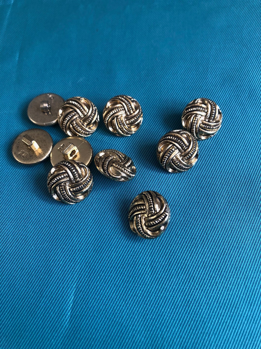 Buttons, Vintage Old Gold Coloured Buttons - Etsy