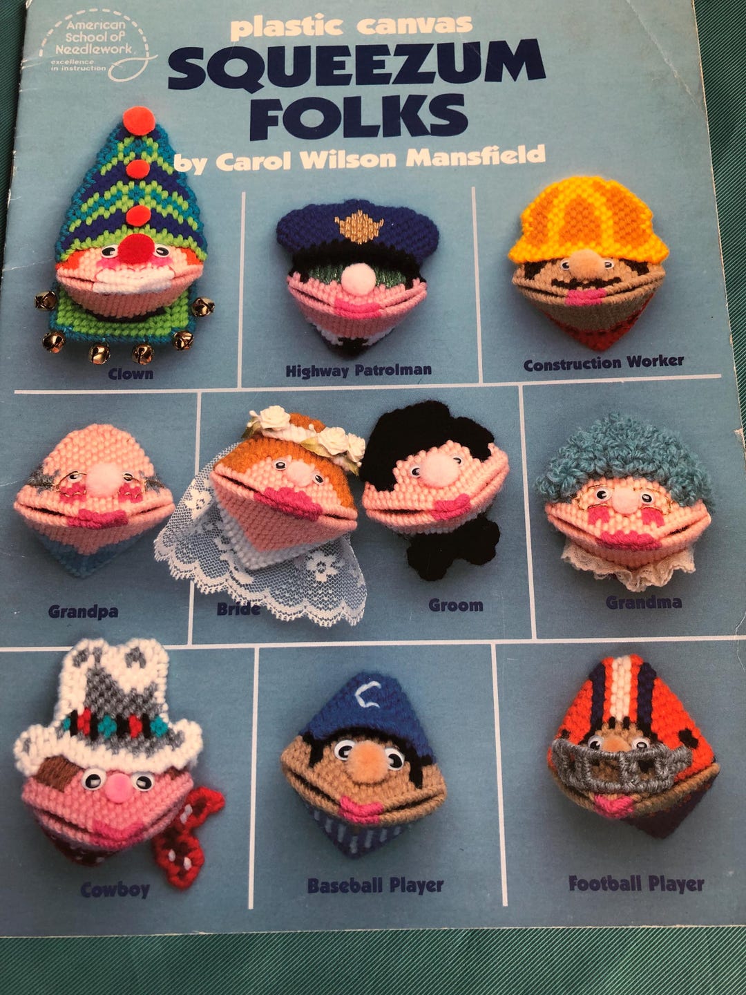 Vintage Squeezum Folks in Plastic Canvas Pattern by Carol Wilson ...