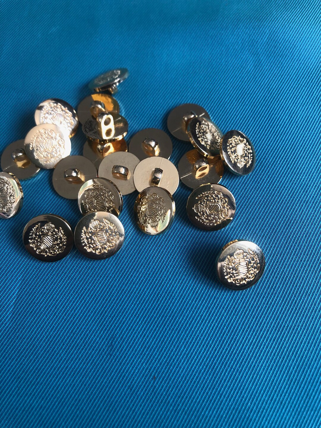 Buttons, Vintage Gold Coloured Buttons - Etsy