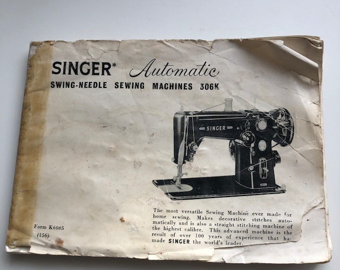 Singer Sewing Machine 306K Manual - Etsy