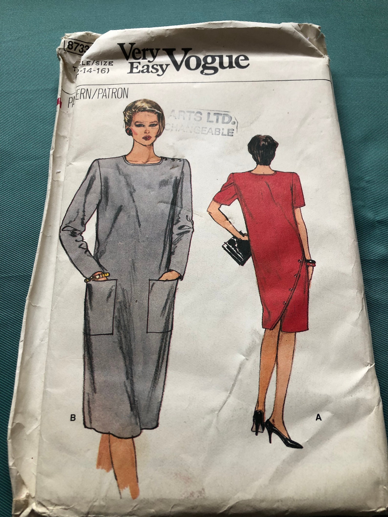 Vogue Ladies Dress Sewing Pattern Factory Folded Vogue 8733 - Etsy