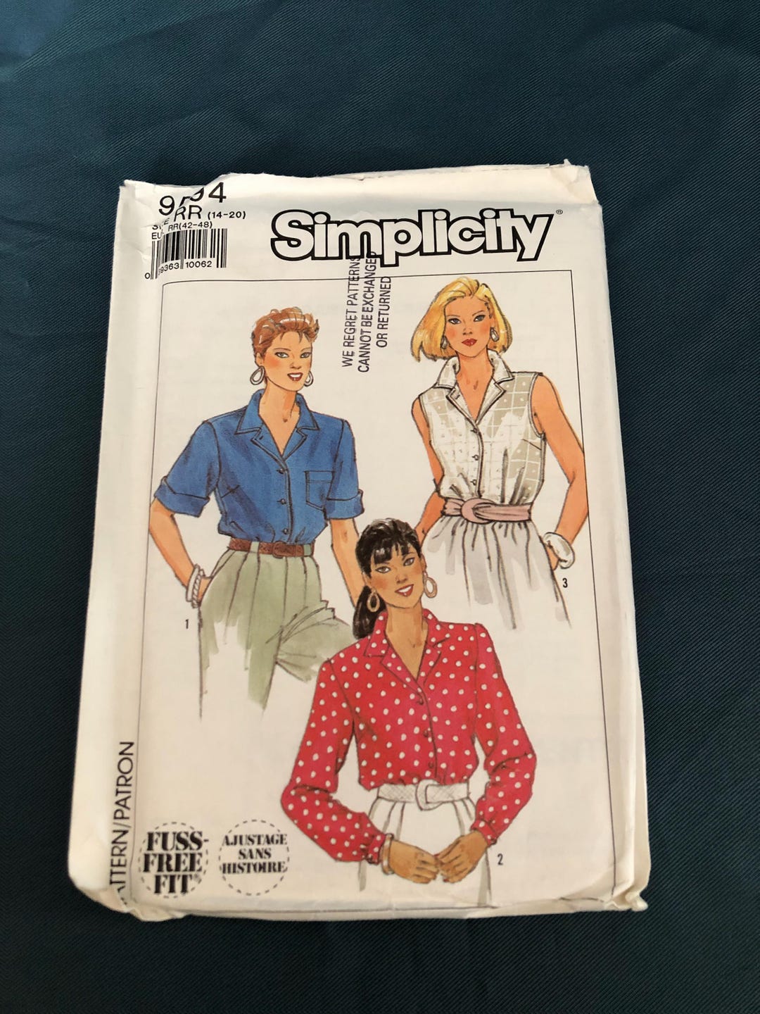 Ladies Shirt, Blouse Paper Sewing Pattern, Factory Folded, Simplicity ...