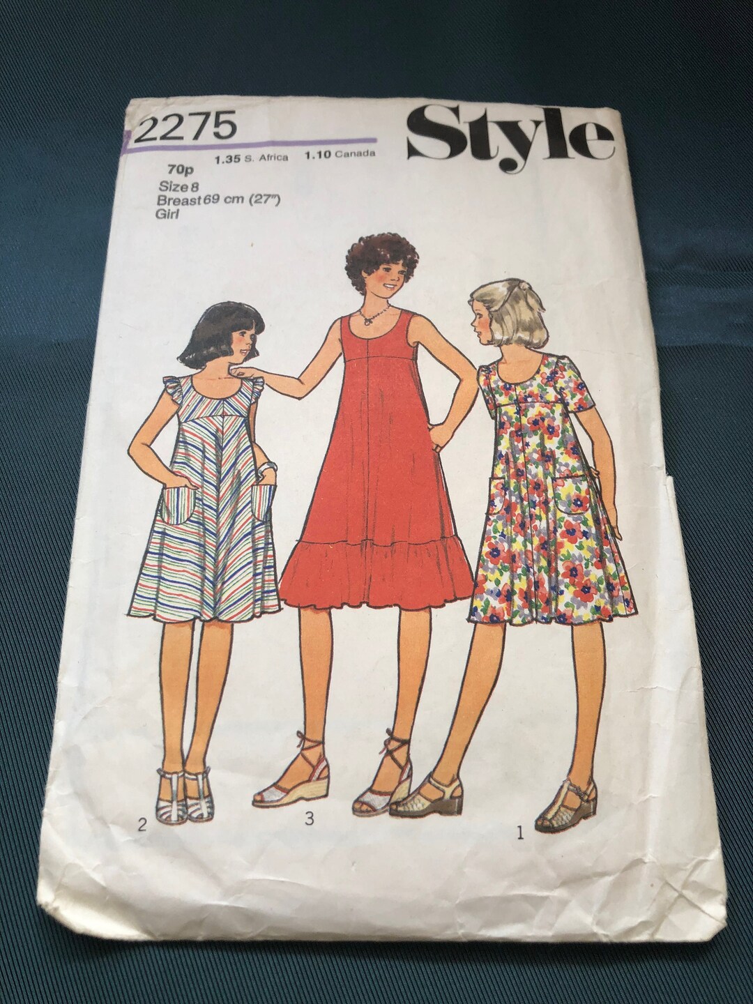 Style 2275 Sewing Pattern, Girls Dresses, Vintage, Cut, Complete. - Etsy