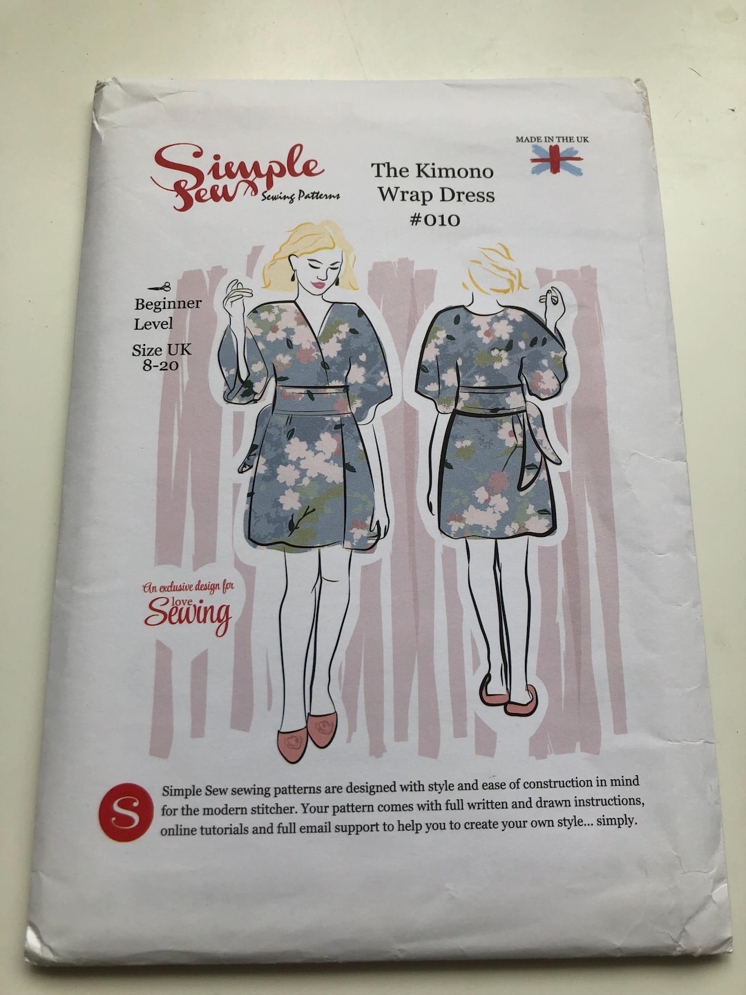 The Kimono Wrap Dress Pattern, UNCUT, Factory Folded Simply Sew No. 10 ...