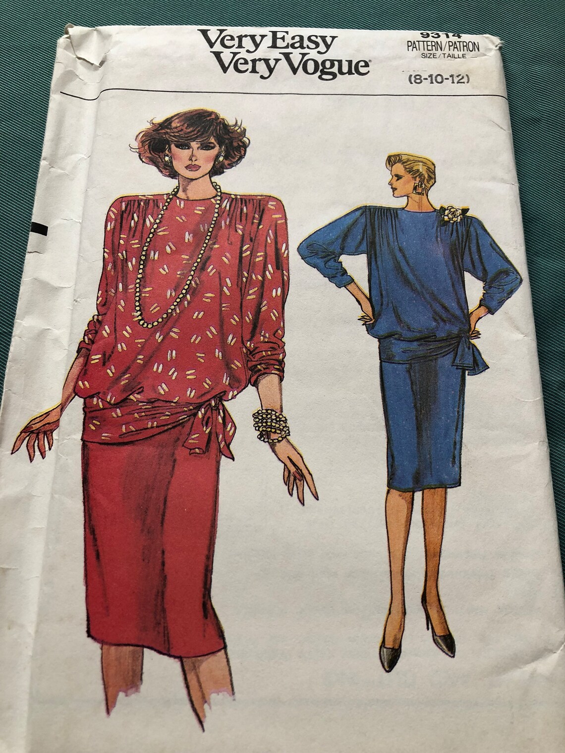 Vogue, Ladies Top and Skirt Sewing Pattern, Factory Folded, Vogue 9314 ...