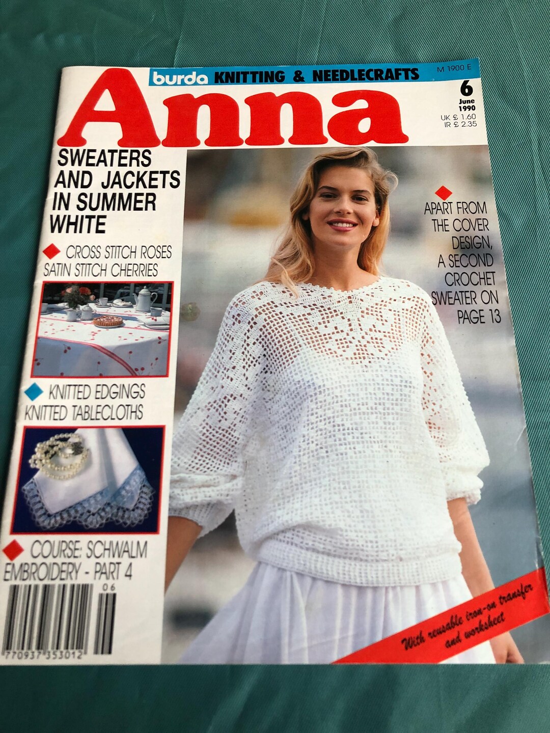 Anna, Burda Knitting and Needlecrafts Magazine June 1990 - Etsy
