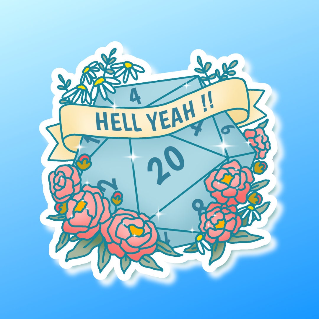 Hell Yeah Sticker Cute Geek Designs for People That Love - Etsy