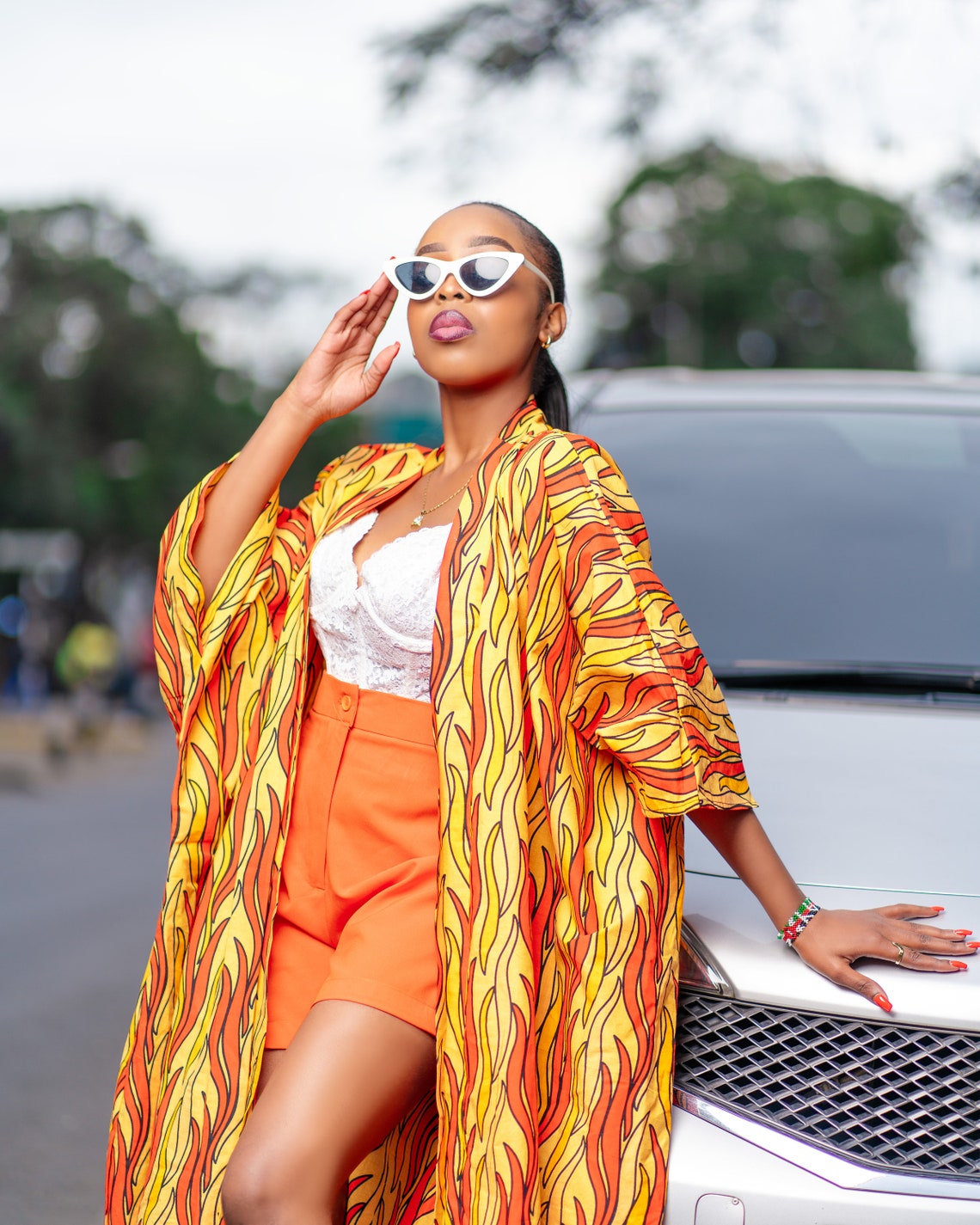 Loose Fit African Print Kimono, Kitenge Robe, Plus Size African Print ...