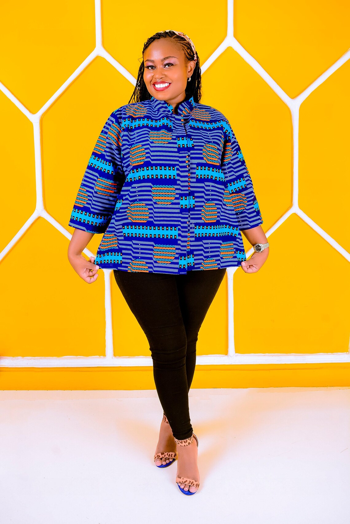 AFRICAN PRINT Blouse, Africa Blouse, Kitenge African Clothing for Women ...