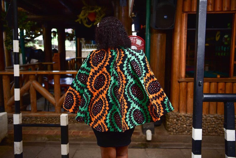 African Print Cape Coat | Ankara Clothing for Women Plus Size ...