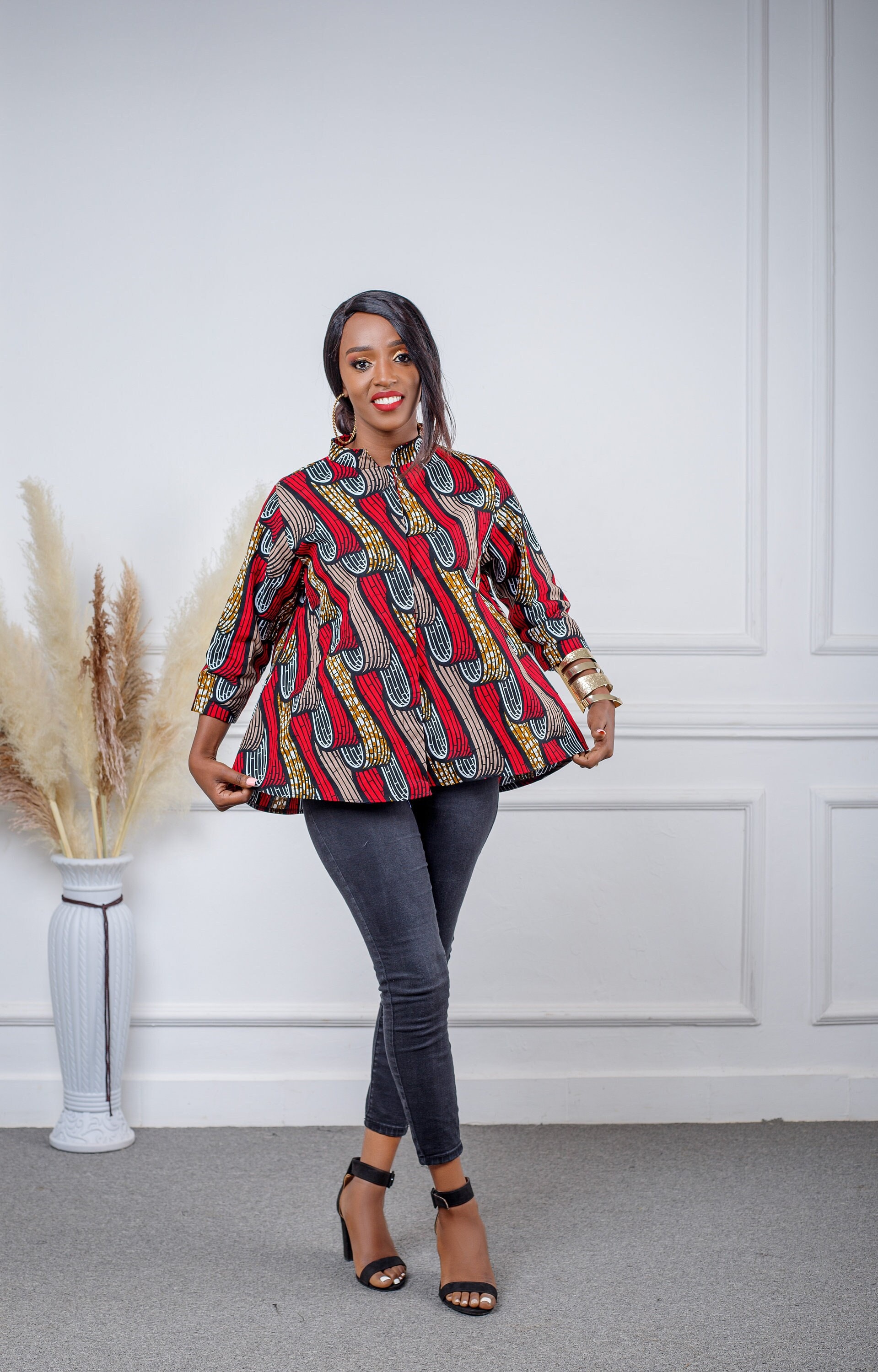 African Print Tops African Print Blouse Plus Size Blouses - Etsy