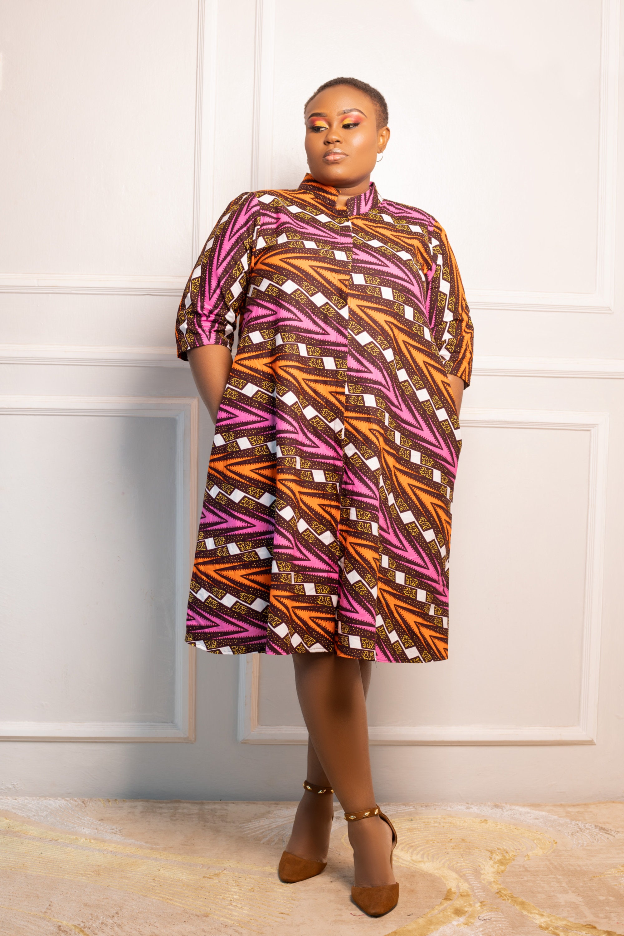 Africa Dress Shirt Dress Ankara Dress Blouse Dress Ankara Dress