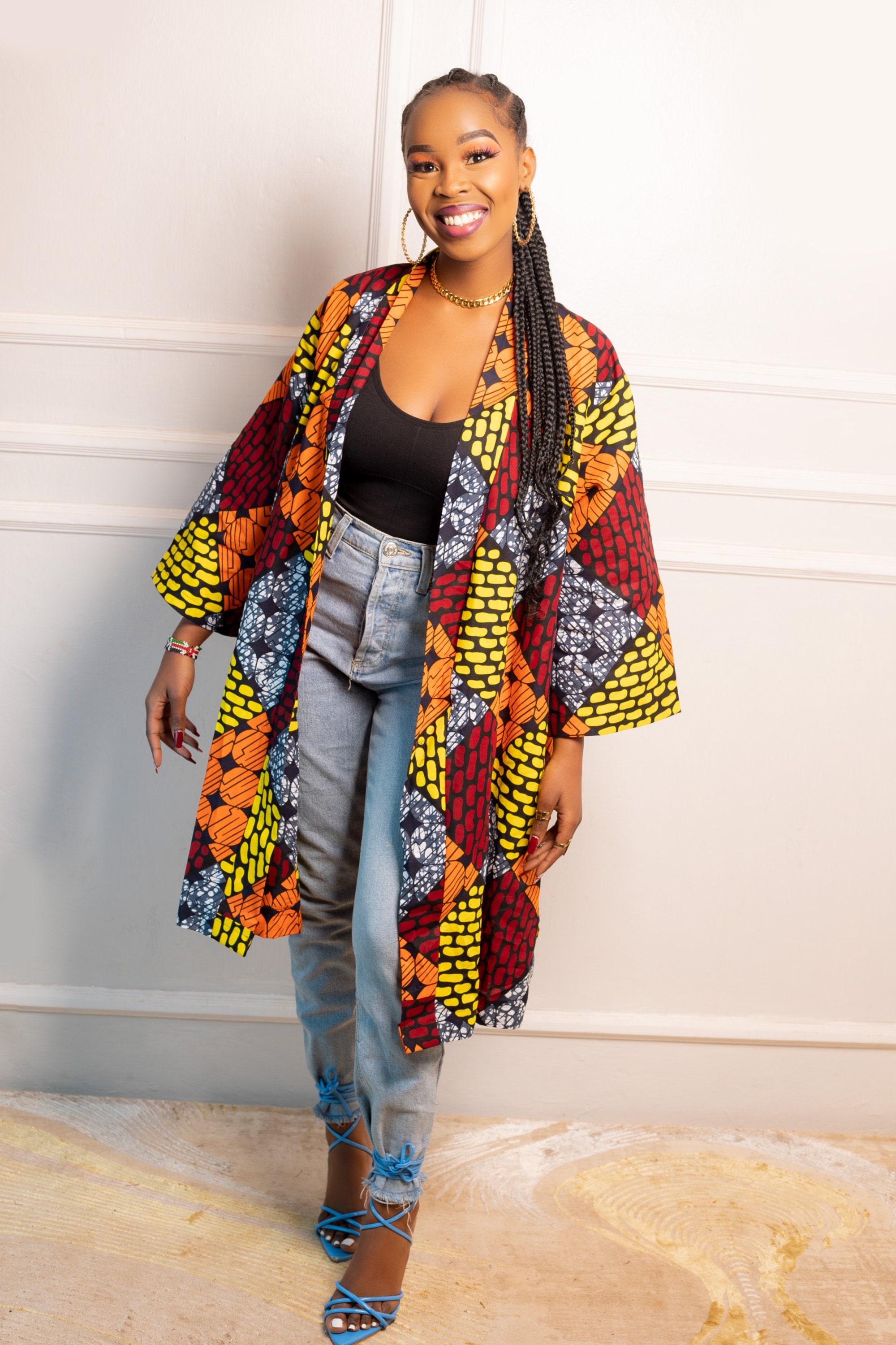 African Print Kimono, African Kimono for Women, African Print Kimono ...