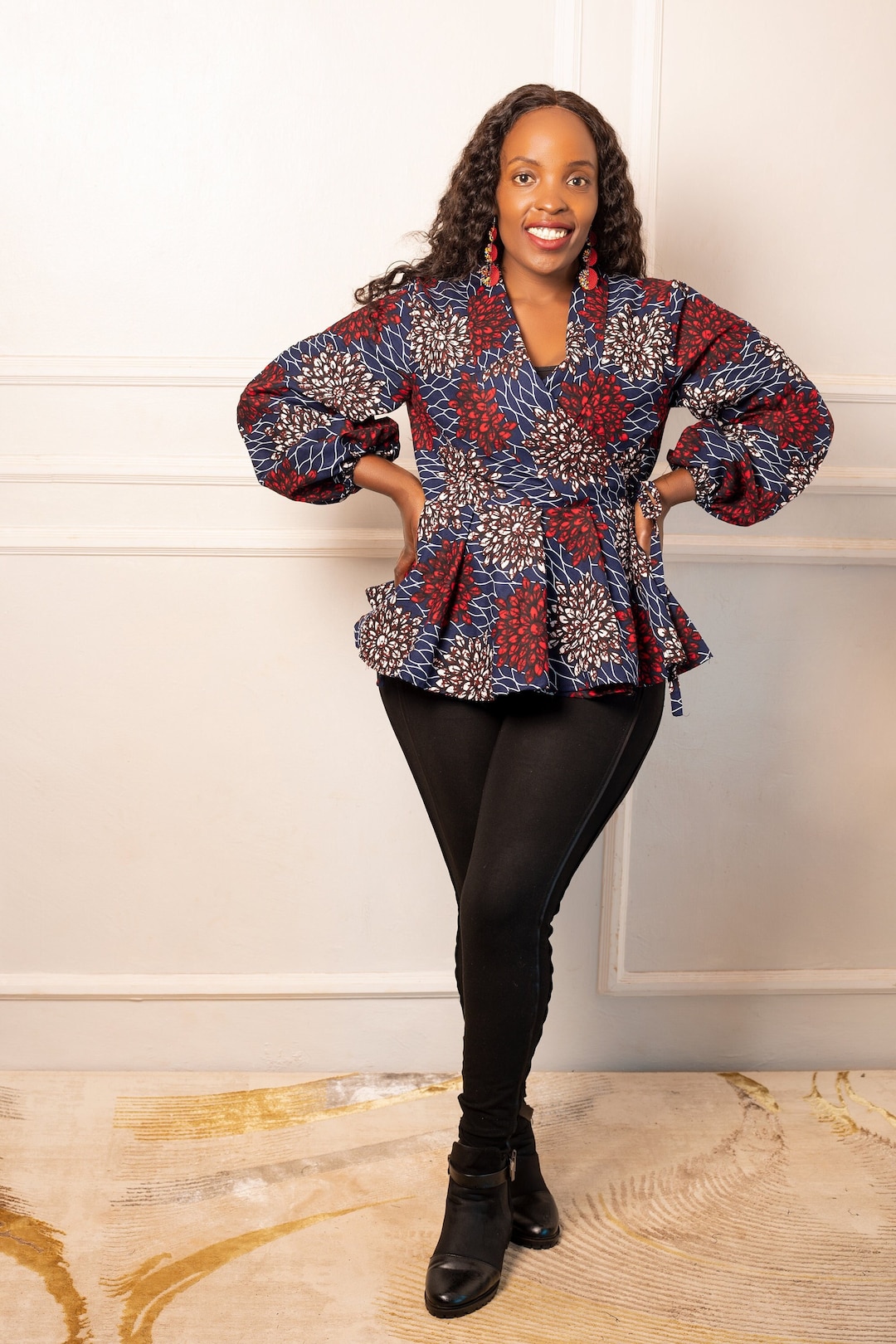 African Top, Wrap Top, African Print Top, African Blouse, African Tops ...