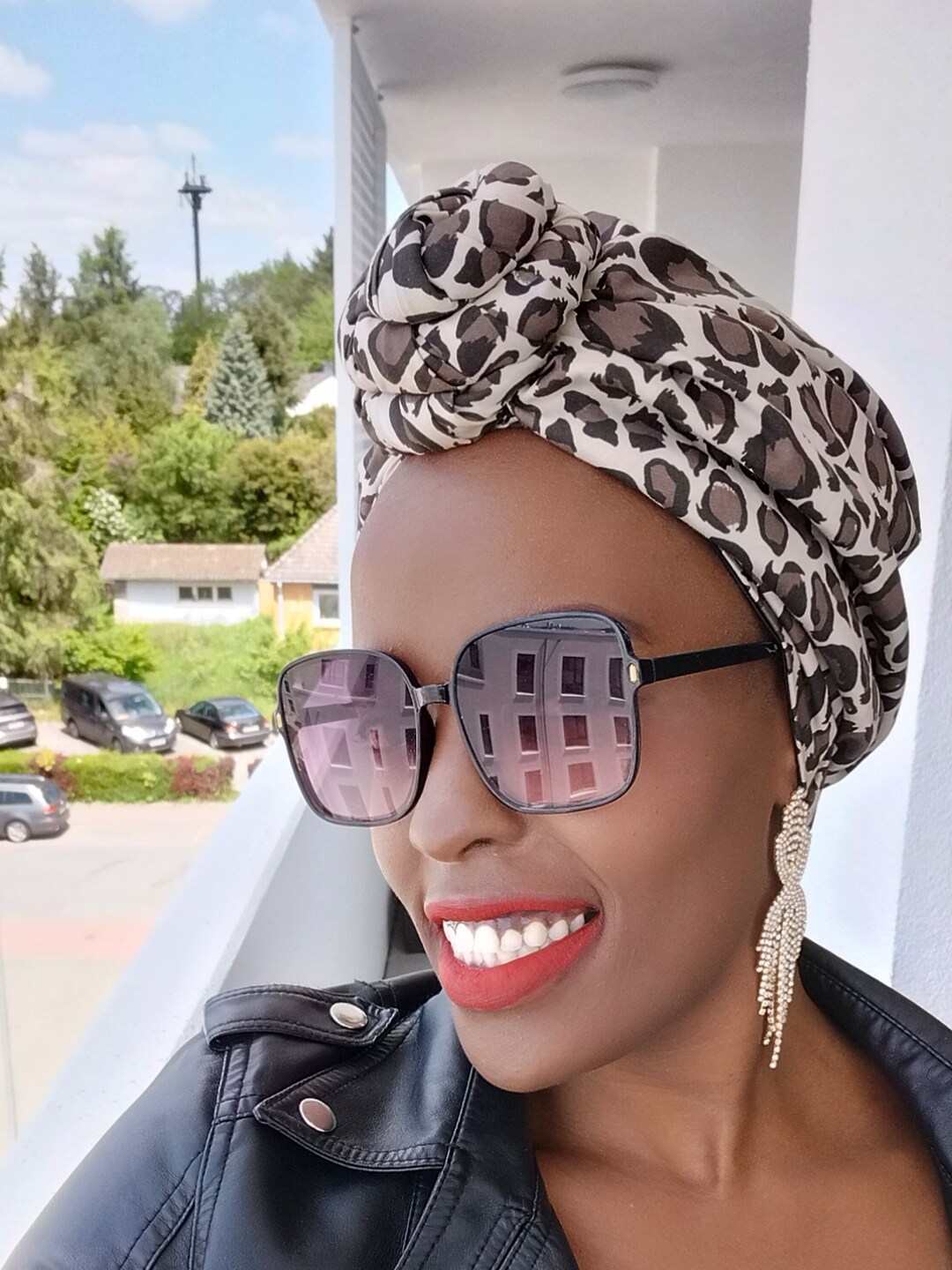 Leopard African Print Turban , SATIN LINED HEADWRAP, Pre Tied, African ...