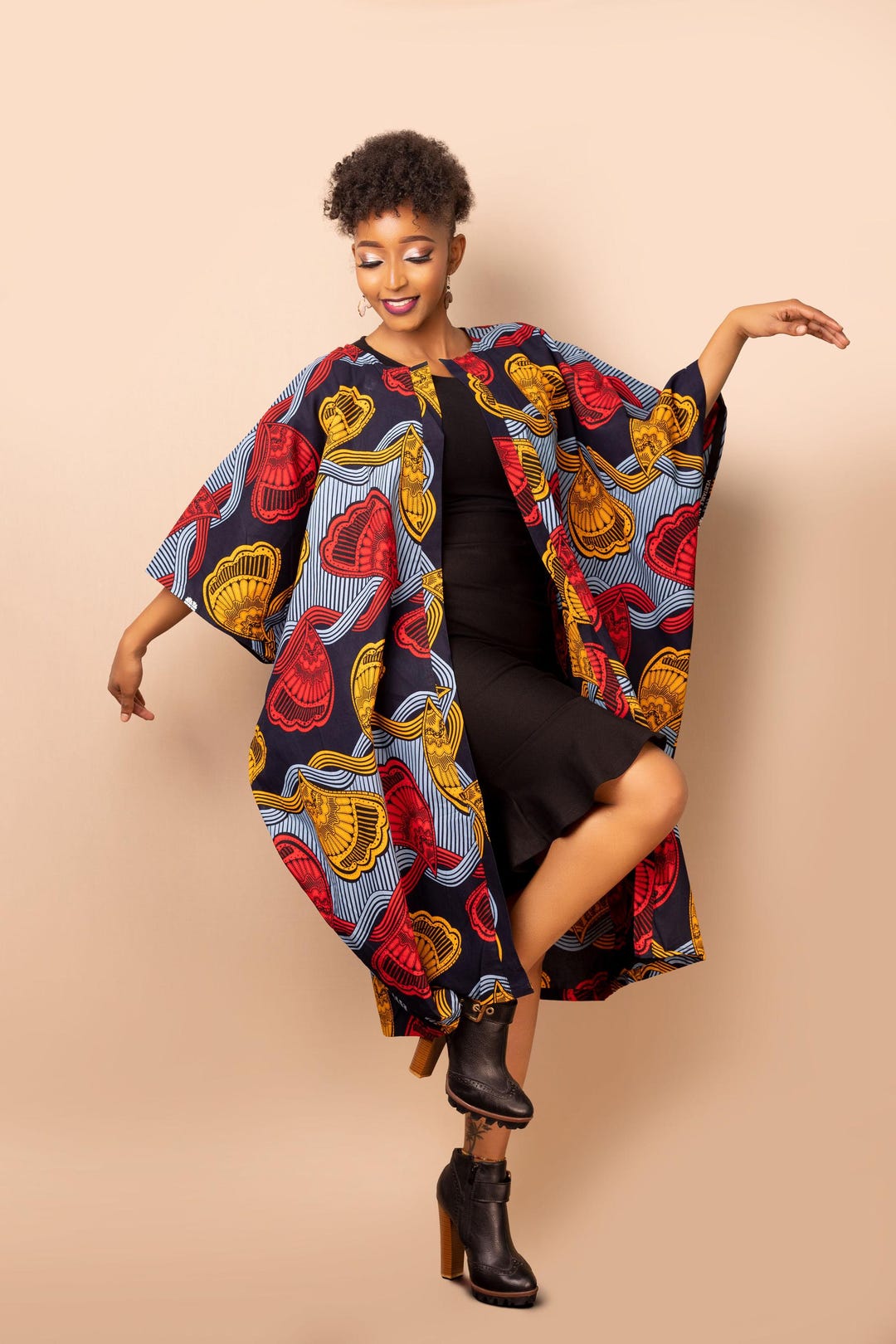 Oversized African Print Kimono || Ankara Kimono, African Clothing for ...