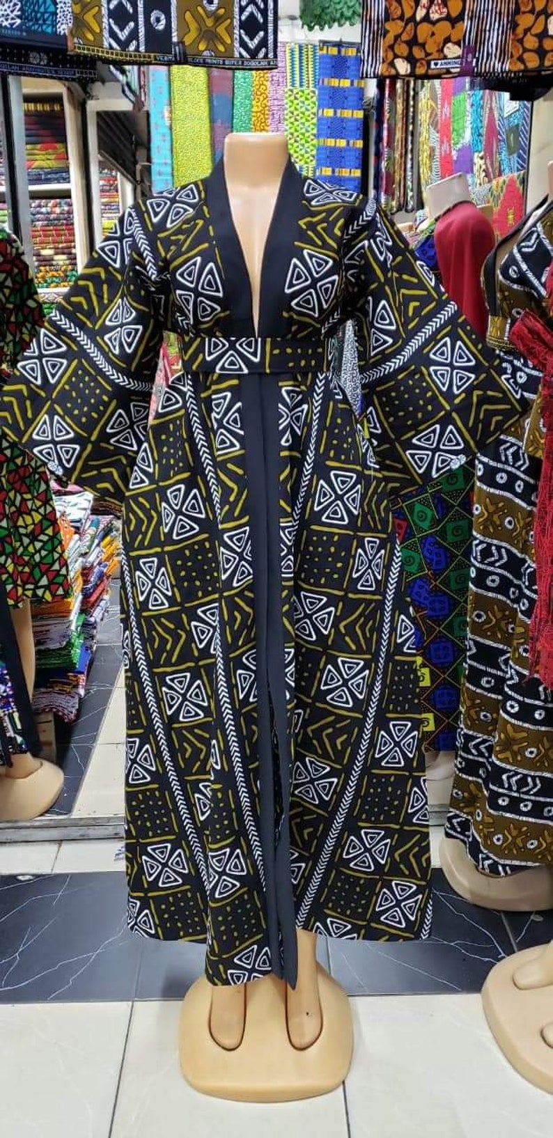 African Print Kimono Duster for Women Long Ankara Oversized Kimono Full ...