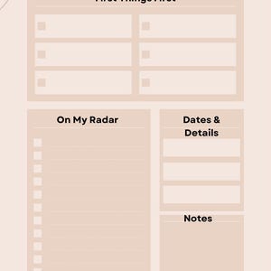 Aesthetic To-do List Template | Tan Daily Planner PDF | Minimal ...