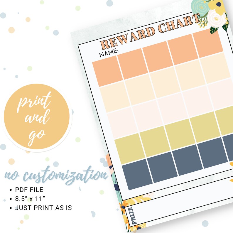 Kids Reward Chart, Printable Reward Chart for Kids, Sticker Chart ...