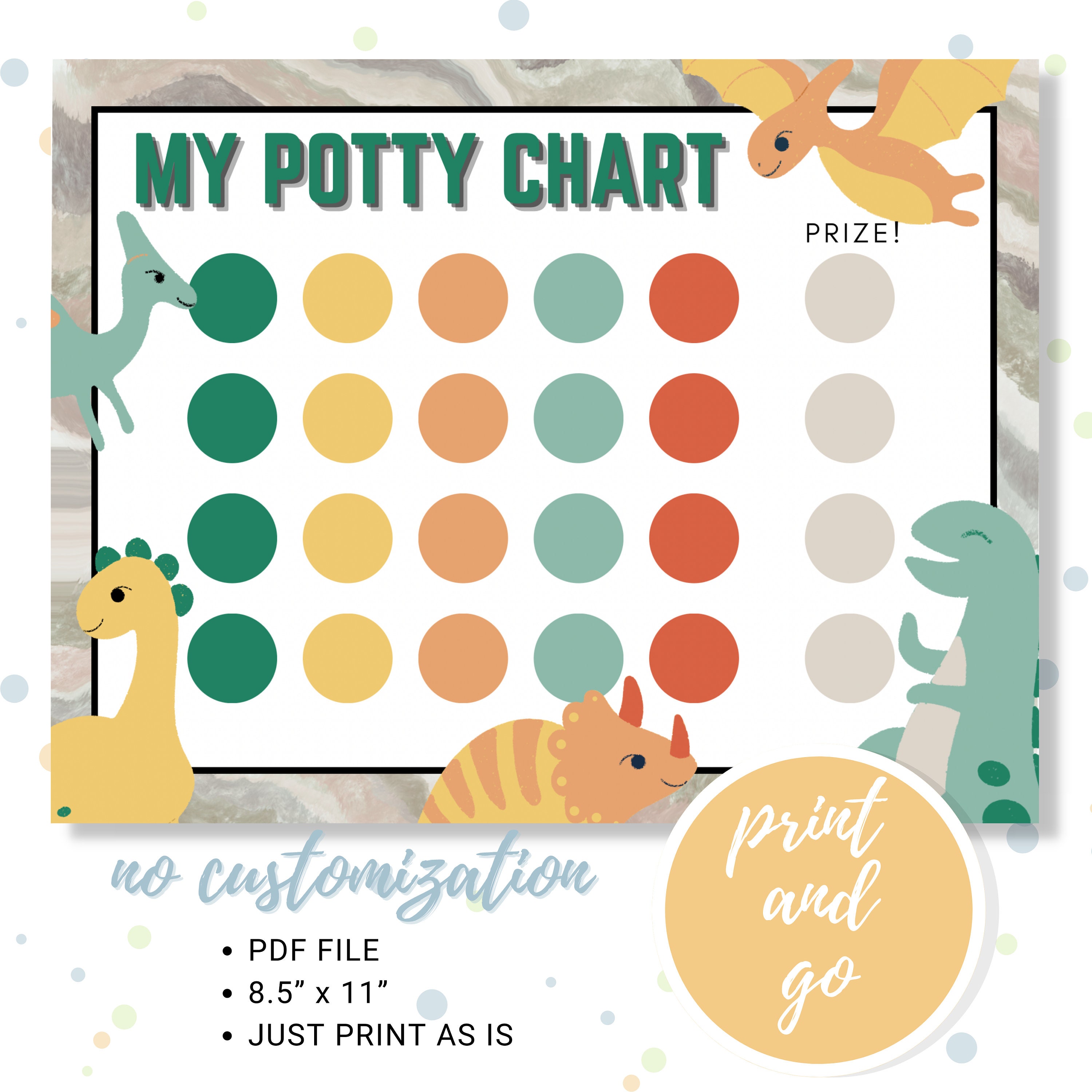 Printable Potty Chart, Potty Training Chart, Potty Reward Chart, Potty ...
