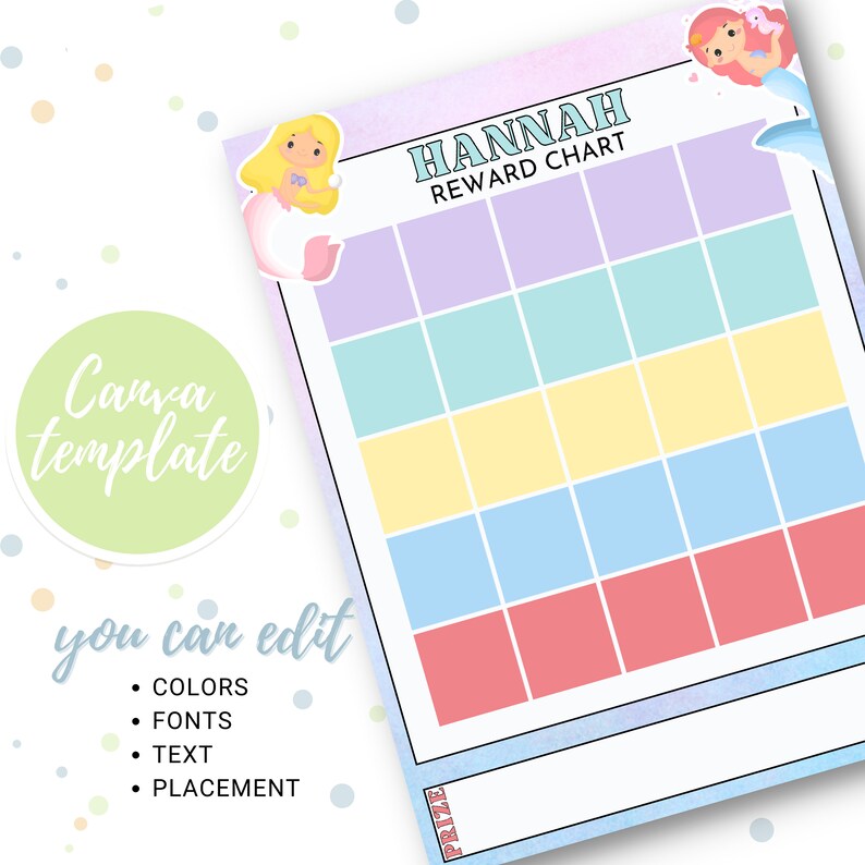 Kids Reward Chart, Printable Reward Chart for Kids, Sticker Chart ...