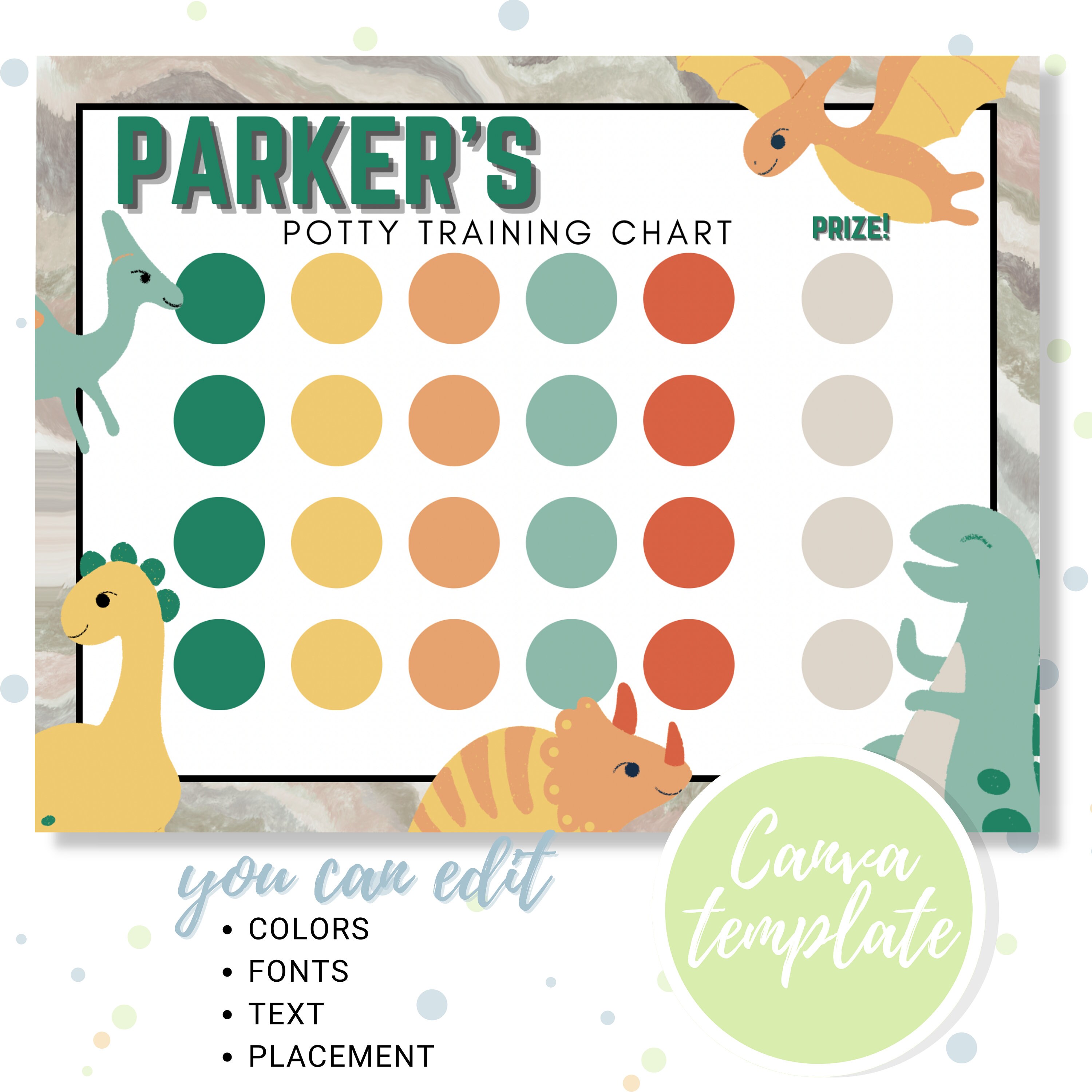 Printable Potty Chart, Potty Training Chart, Potty Reward Chart, Potty ...