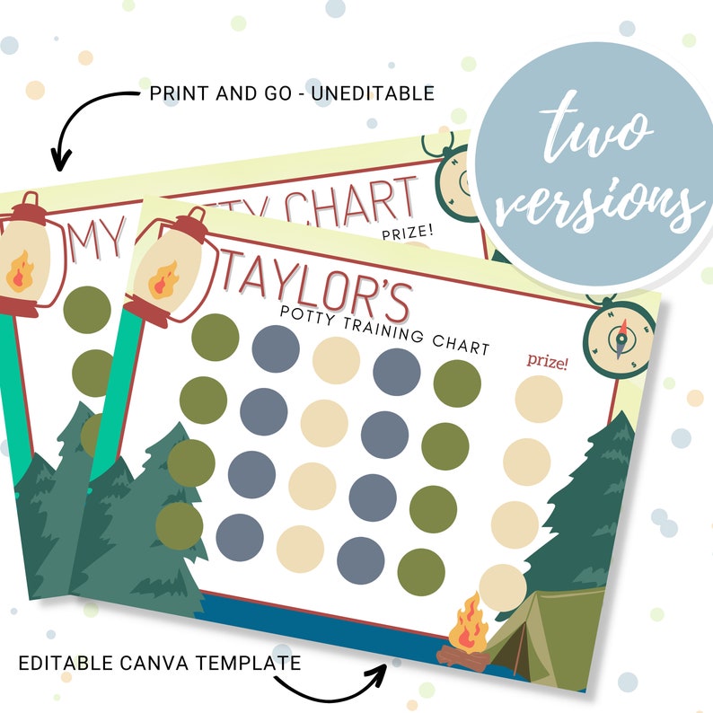 Printable Potty Chart Potty Training Chart Potty Reward - Etsy