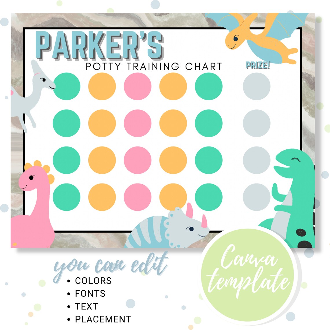 Printable Potty Chart, Potty Training Chart, Potty Reward Chart, Potty ...